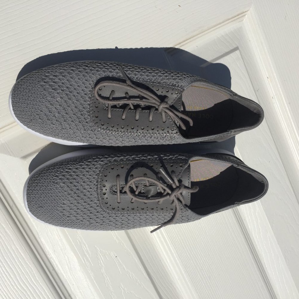 Cole Haan Grand*0s Grey Lace-Up Walking Shoes - Gem